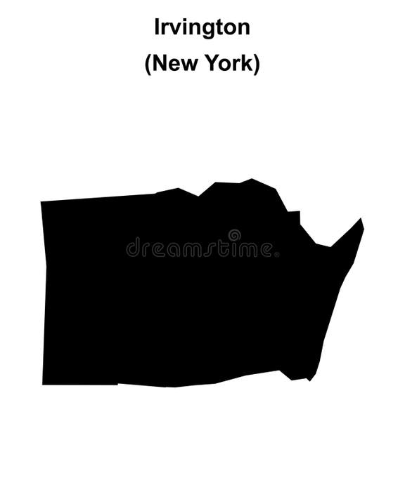 Irvington outline map stock vector. Illustration of infographics ...