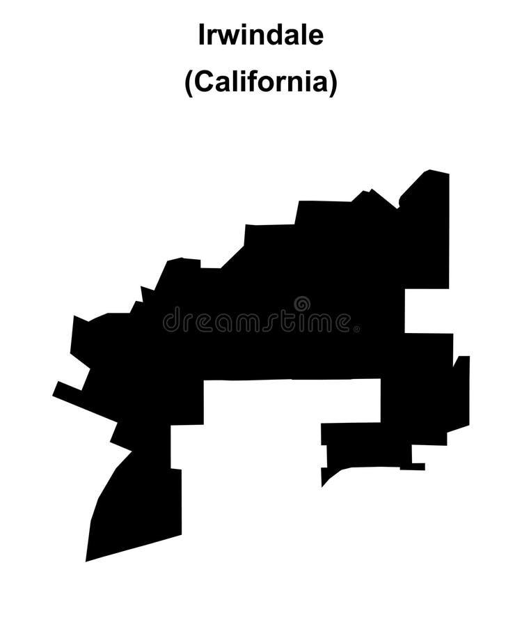Irwindale outline map stock illustration. Illustration of contour ...