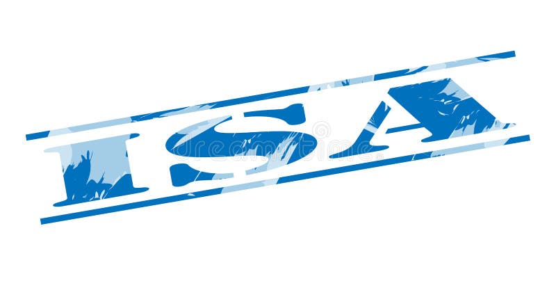 ISA blue stamp stock illustration. Illustration of icon - 98288286