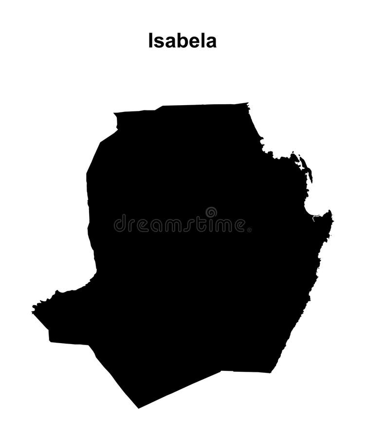 Isabela outline map stock vector. Illustration of boundary - 360618183