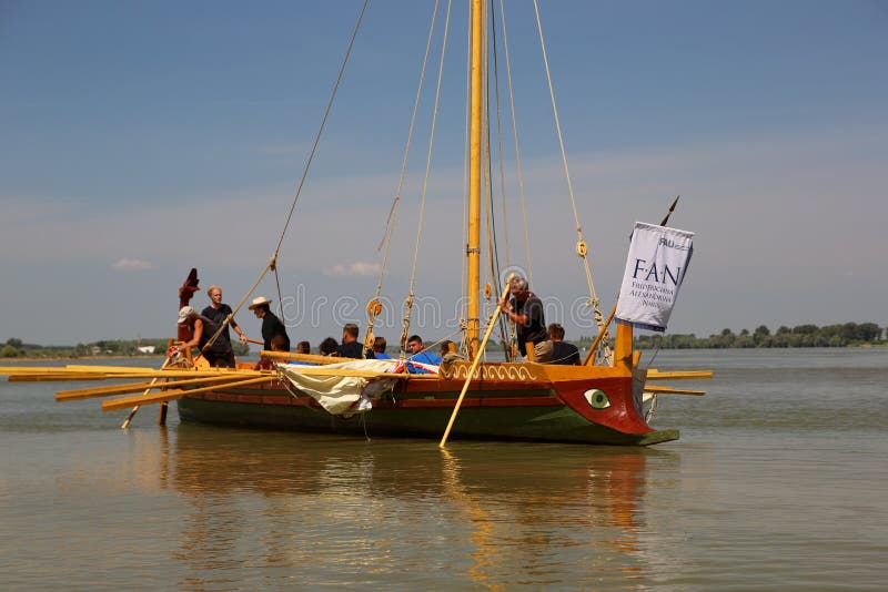 Liburna Roman Warship on the Danube River Editorial Photography - Image ...