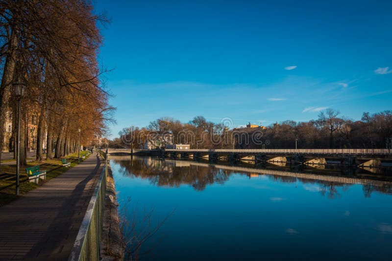 Isar river stock image. Image of tourism, water, town - 64934347