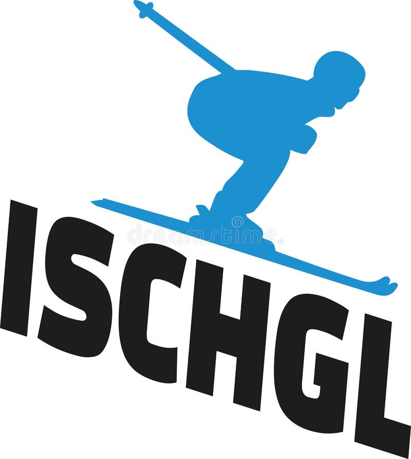 Ischgl skiing vector stock vector. Illustration of ischgl - 107175216