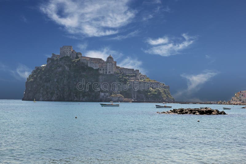 Ischia castle italy stock photo. Image of culture, monument - 73029684