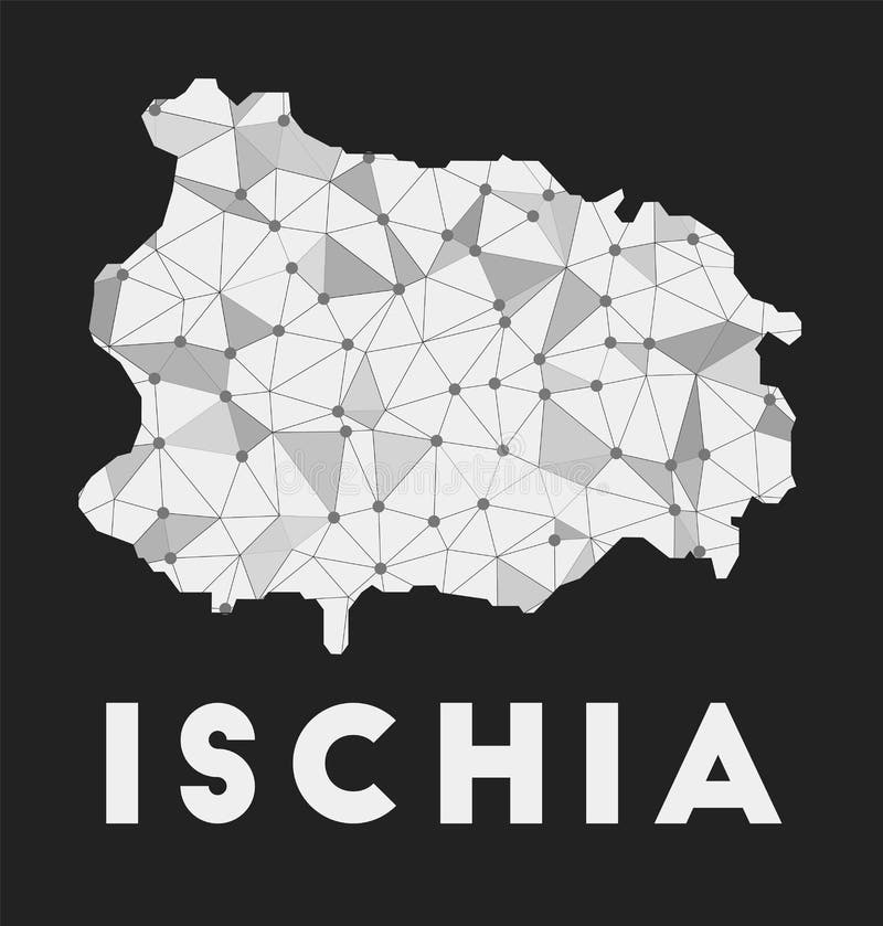 Ischia - Communication Network Map of Island. Stock Vector ...