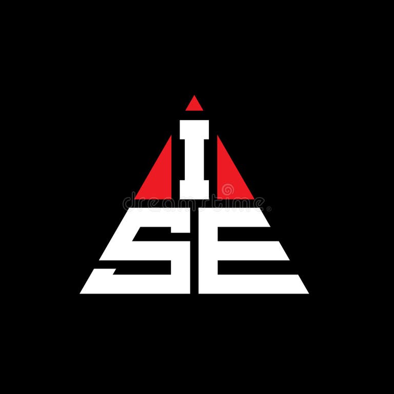 ISE Triangle Letter Logo Design with Triangle Shape. ISE Triangle Logo ...