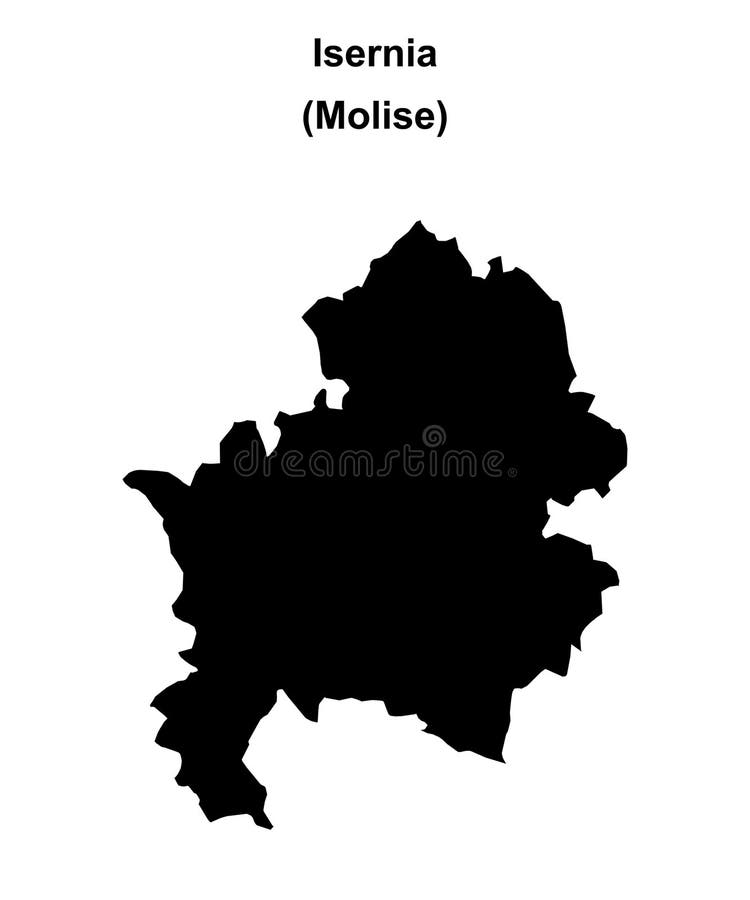 Isernia outline map stock illustration. Illustration of vector - 385359136