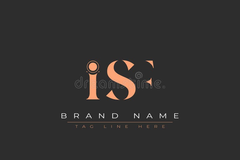 ISF Abstract Letter Logo Design Stock Vector - Illustration of font ...