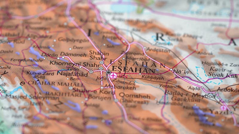 Isfahan, Iran Highlighted on a World Map 4K Stock Video - Video of ...