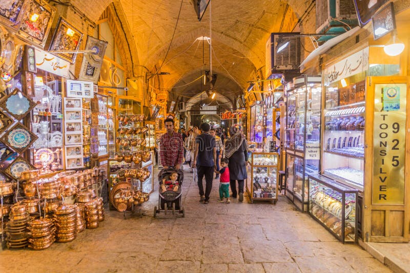 ISFAHAN, IRAN - JULY 9, 2019: View of the Bazaar (market) in Isfahan ...