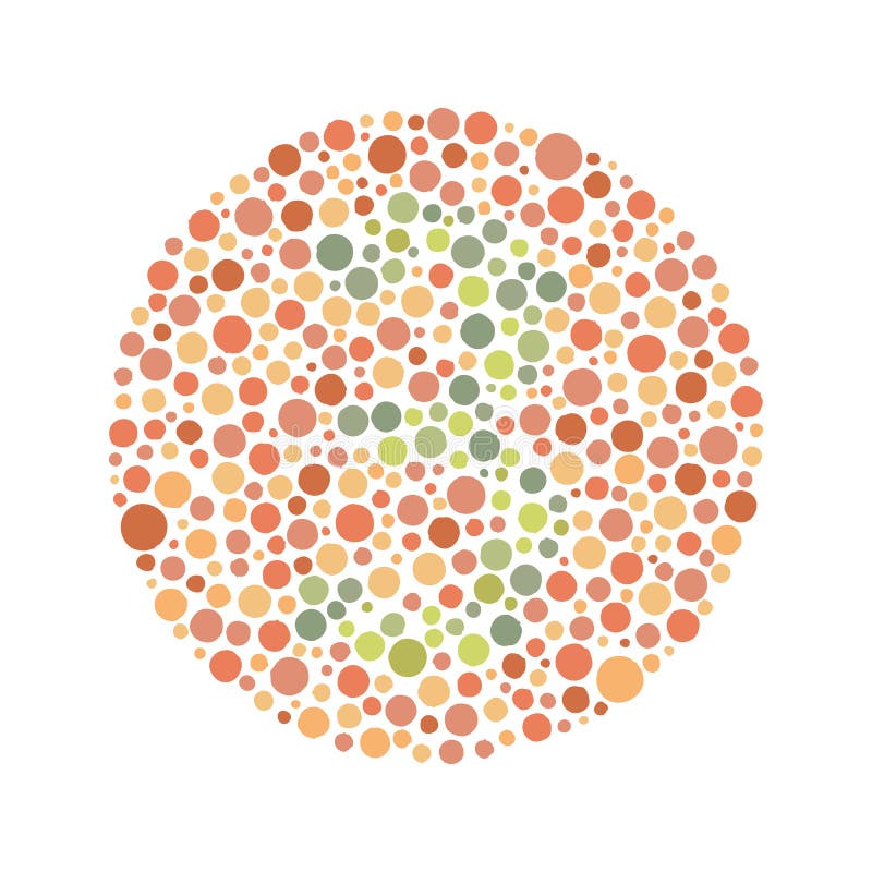 Red Green Color Blind Test stock vector. Illustration of circle - 101764193