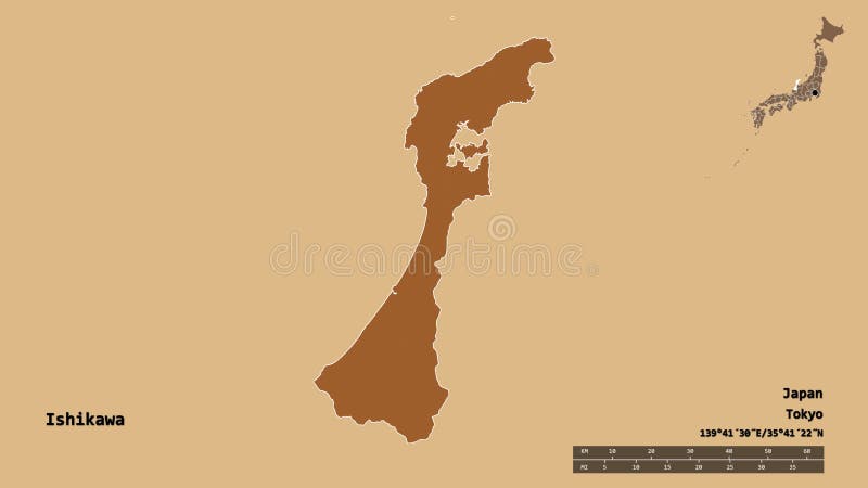 Ishikawa, Prefecture of Japan, Zoomed. Pattern Stock Illustration ...