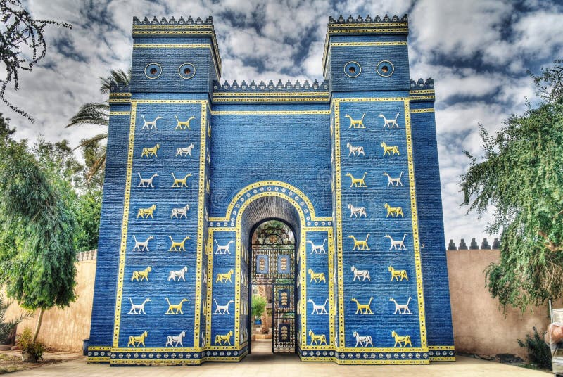 Ishtar gates in Babylon stock photo. Image of babylon - 78320198