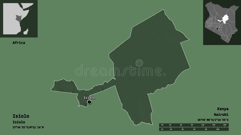 Isiolo, County of Kenya,. Previews. Administrative Stock Illustration ...