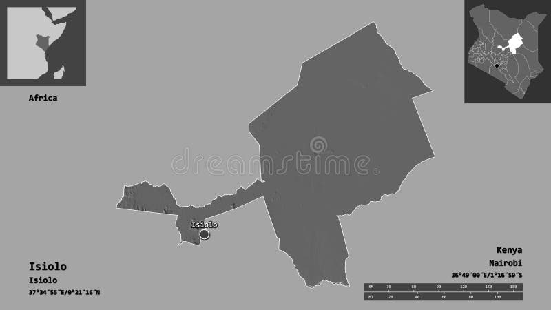 Isiolo, County of Kenya,. Previews. Bilevel Stock Illustration ...