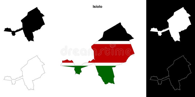 Isiolo outline map stock illustration. Illustration of template - 356530757