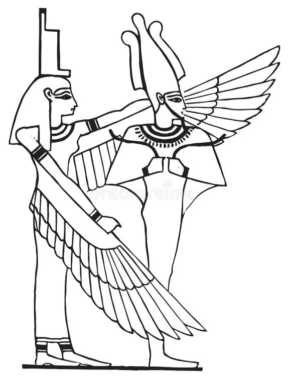 Isis. Set of Egyptian Labels and Elements. Vector Set Illustration ...