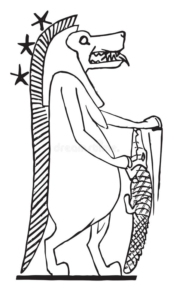 Isis. Set of Egyptian Labels and Elements. Vector Set Illustration ...