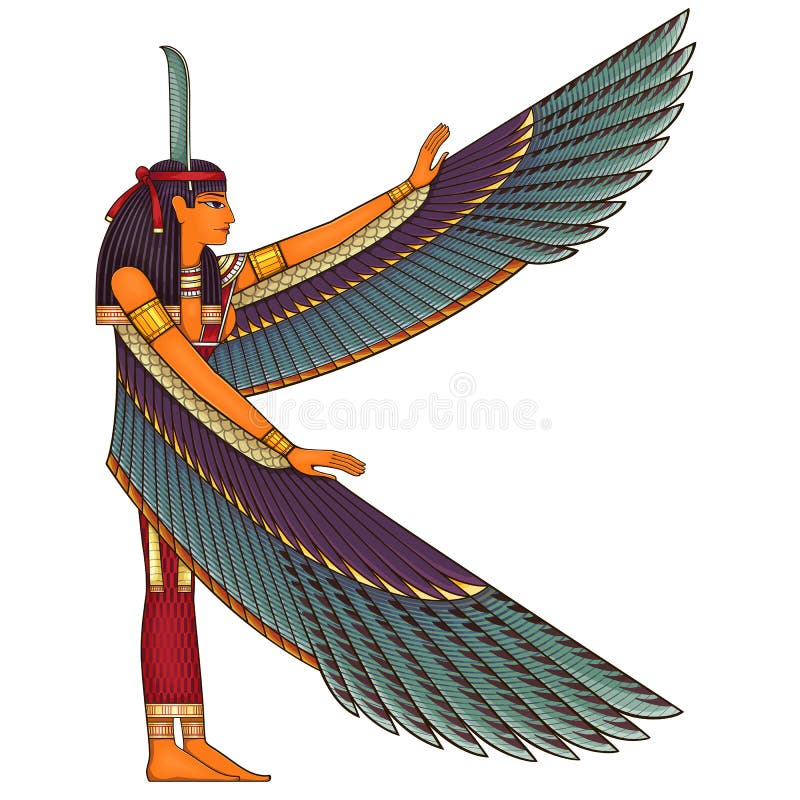 Isis , Isolated Figure of Ancient Egypt God Stock Vector - Illustration ...