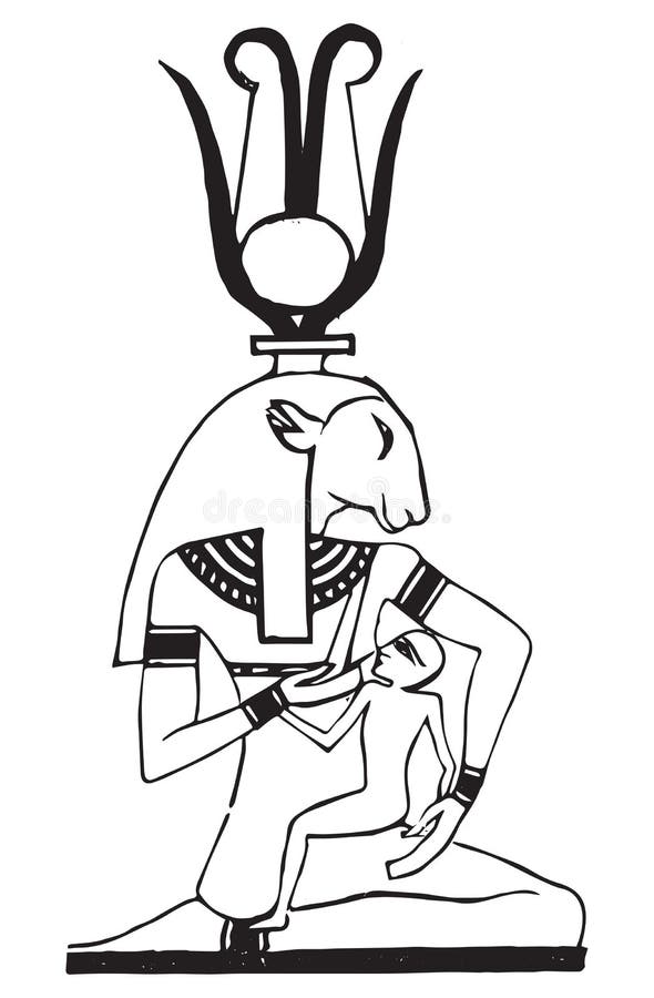 Isis. Set of Egyptian Labels and Elements. Vector Set Illustration ...