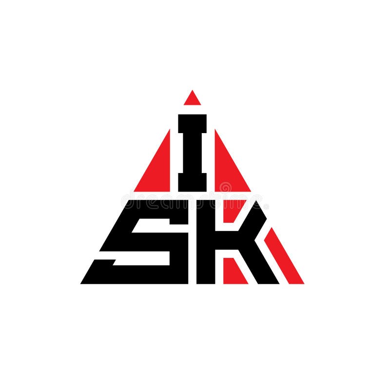 ISK Triangle Letter Logo Design with Triangle Shape. ISK Triangle Logo ...