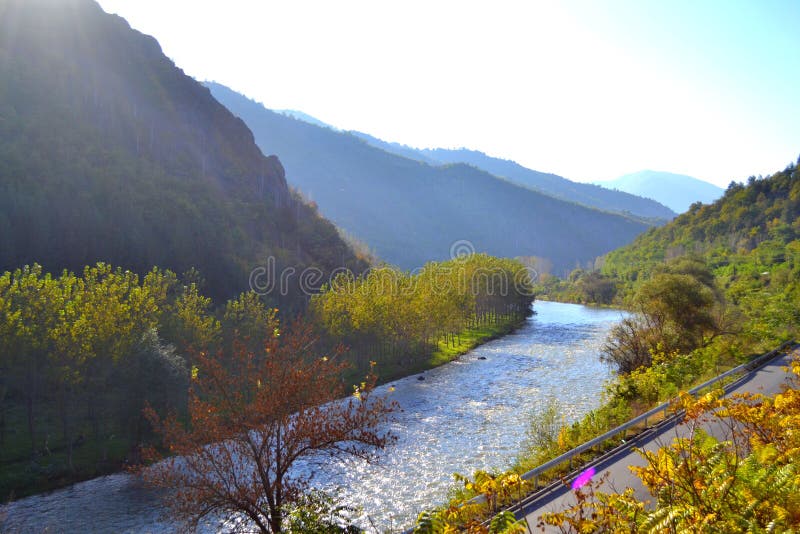 Iskar river,Bulgaria stock photo. Image of auto, green - 51554916