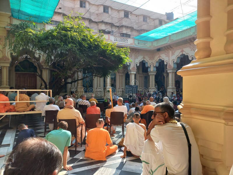 Iskcon Temple vrindavan editorial image. Image of travel - 259469765