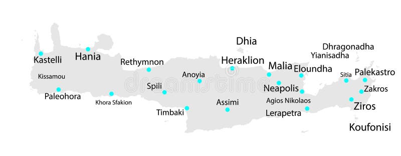 Mapa de Creta stock de ilustración. Ilustración de grecia - 23877601