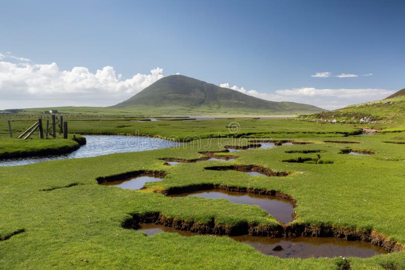 Isla Del Panorama De Harris De Saltings Imagen de archivo - Imagen de ...