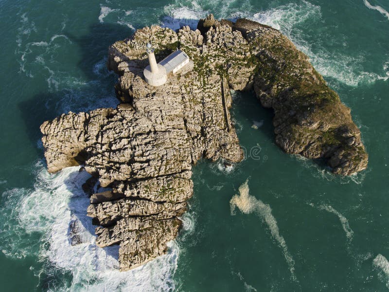 Isla de Mouro en Santander foto de archivo. Imagen de europa - 135943142