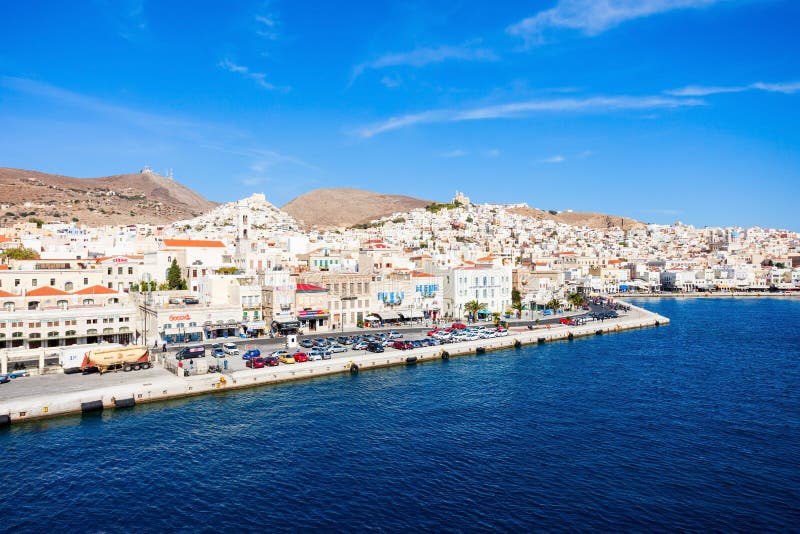 Isla de Syros en Grecia imagen de archivo editorial. Imagen de cicladas ...