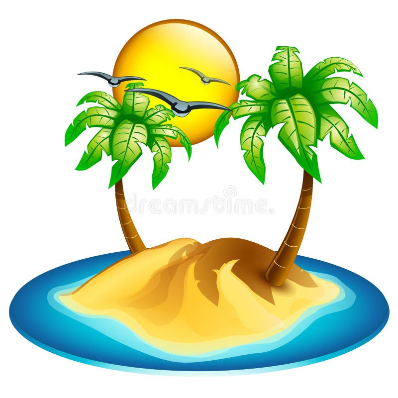 Isla del icono ilustración del vector. Ilustración de vector - 49275395