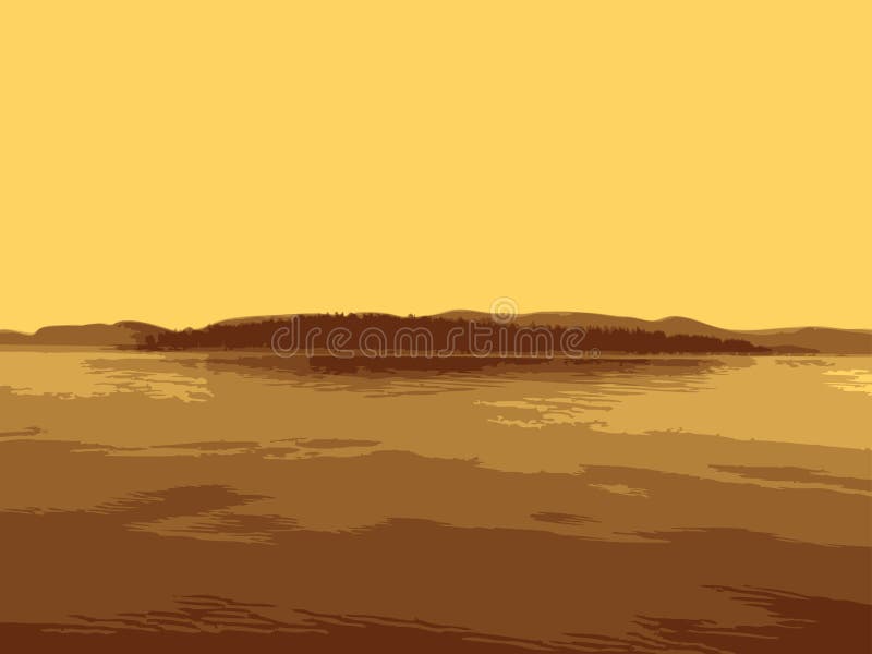 Isla del vector en el mar ilustración del vector. Ilustración de pista ...