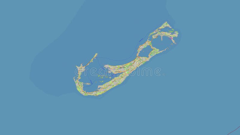 Isla Gran Bermuda. Bermuda. Topo Standard Stock Illustration ...