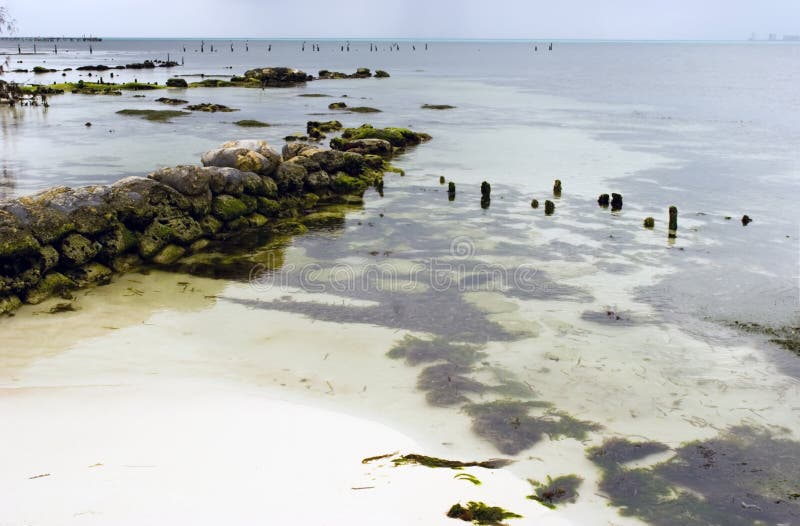 Isla Mujeres Coastline. stock image. Image of seascape - 1387429