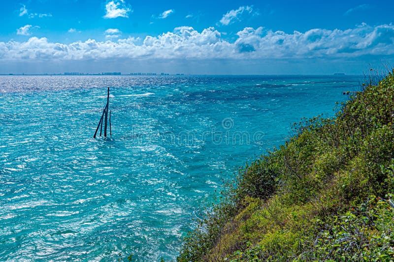 Isla Mujeres Panoramic View from Punta Sur Stock Image - Image of ...