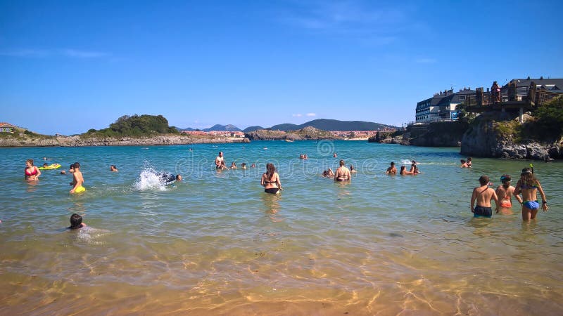 Isla, Spain - August 1, 2015: People Having Fun Editorial Photography ...