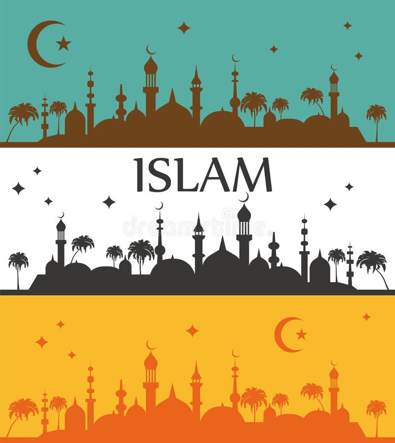 Islam Banner. Muslim Culture. Stock Vector - Illustration of hajj, east ...