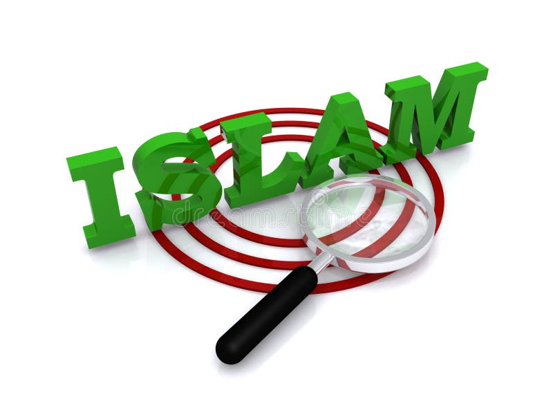 Word ISLAM. Vector Decorative Zentangle Object for Decoration Stock ...