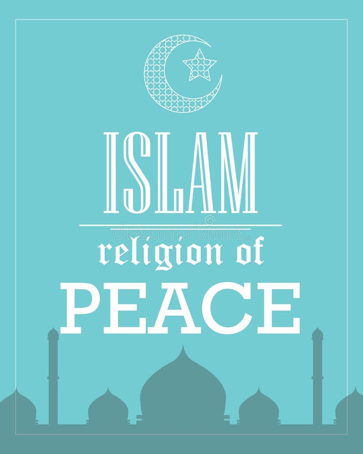 Islam Religion of Peace Poster Template Flat Vector Stock Vector ...