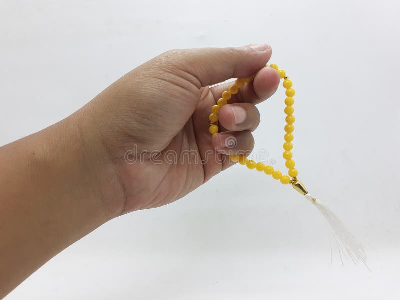 Islam Religious Praying Beads Rope in White Isolated Background Stock ...