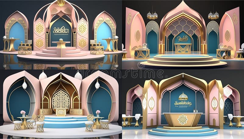 Ramadan Background Backdrop Booth Stage Event Islamic Stock Photo ...