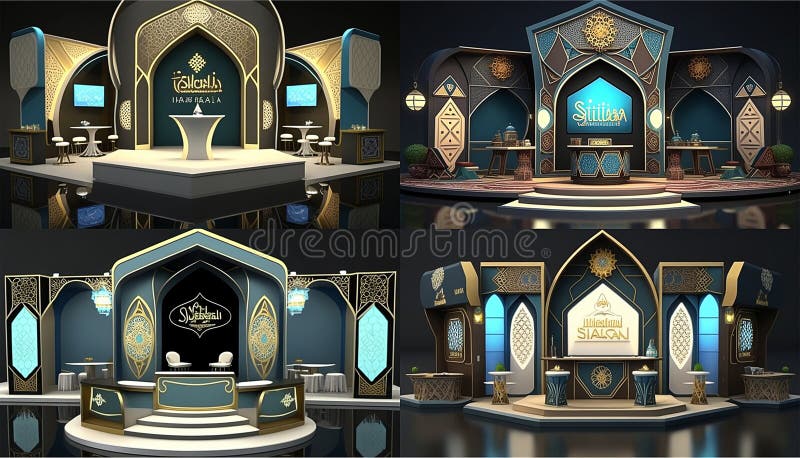 Ramadan Background Backdrop Booth Stage Event Islamic Stock ...