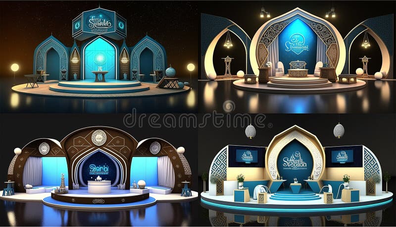 Ramadan Background Backdrop Booth Stage Event Islamic Stock ...