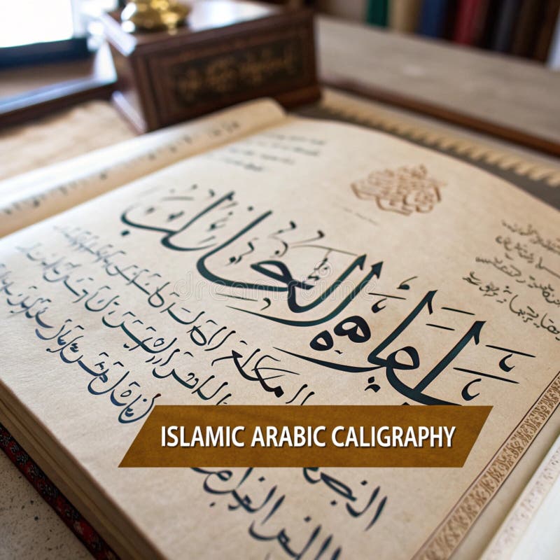 Islamic Arabic Calligraphy stock illustration. Illustration of ...