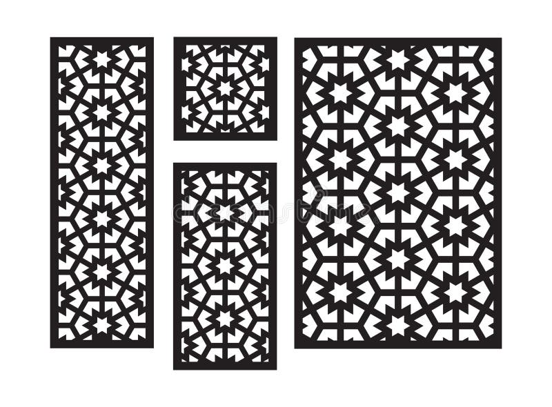 Islamic Arabic Laser Cut Pattern. Decorative Panel, Screen,wall. Vector ...