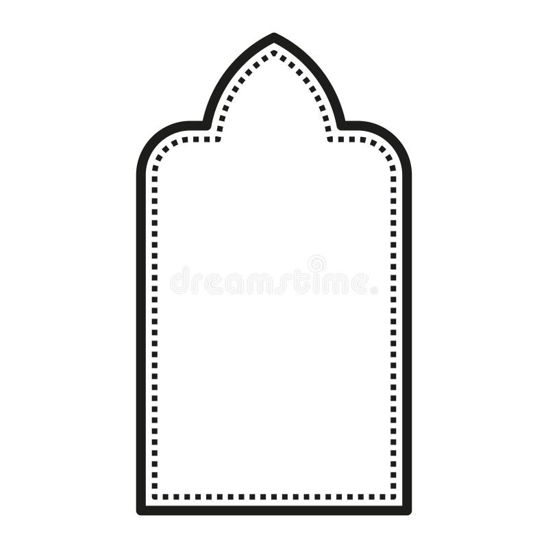 Islamic Arch Frame. Traditional Mosque Outline. Ornamental Border ...