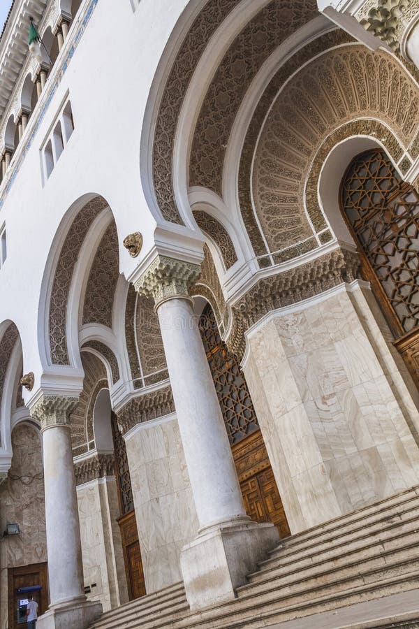 The Historic New Mosque Of Algiers In The City Center, In The Algerian ...