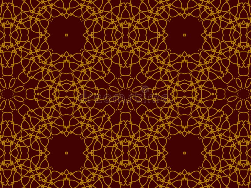 Islamic Art Pattern and Geometric Background Stock Illustration ...