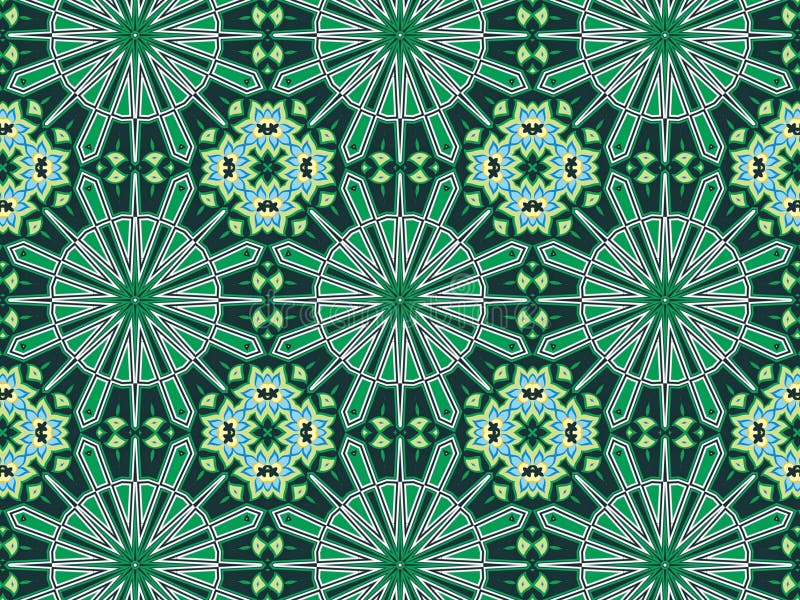 Islamic Art Pattern and Geometric Background Stock Illustration ...
